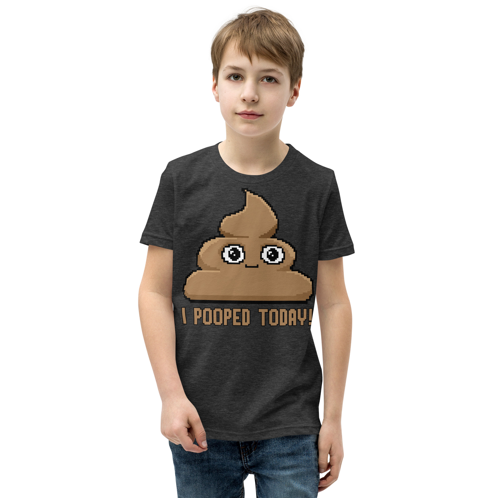 8 Bit Poo Pooped Today! Youth Unisex Short Sleeve T-Shirt 💩 I Pooped ...